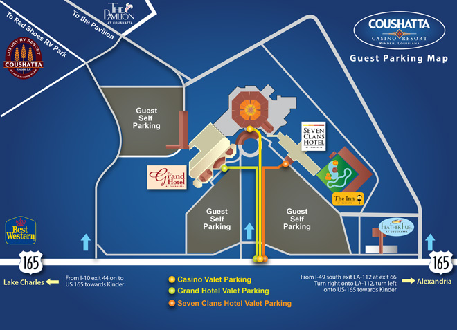 Valet & Guest Parking - Coushatta Casino Resort